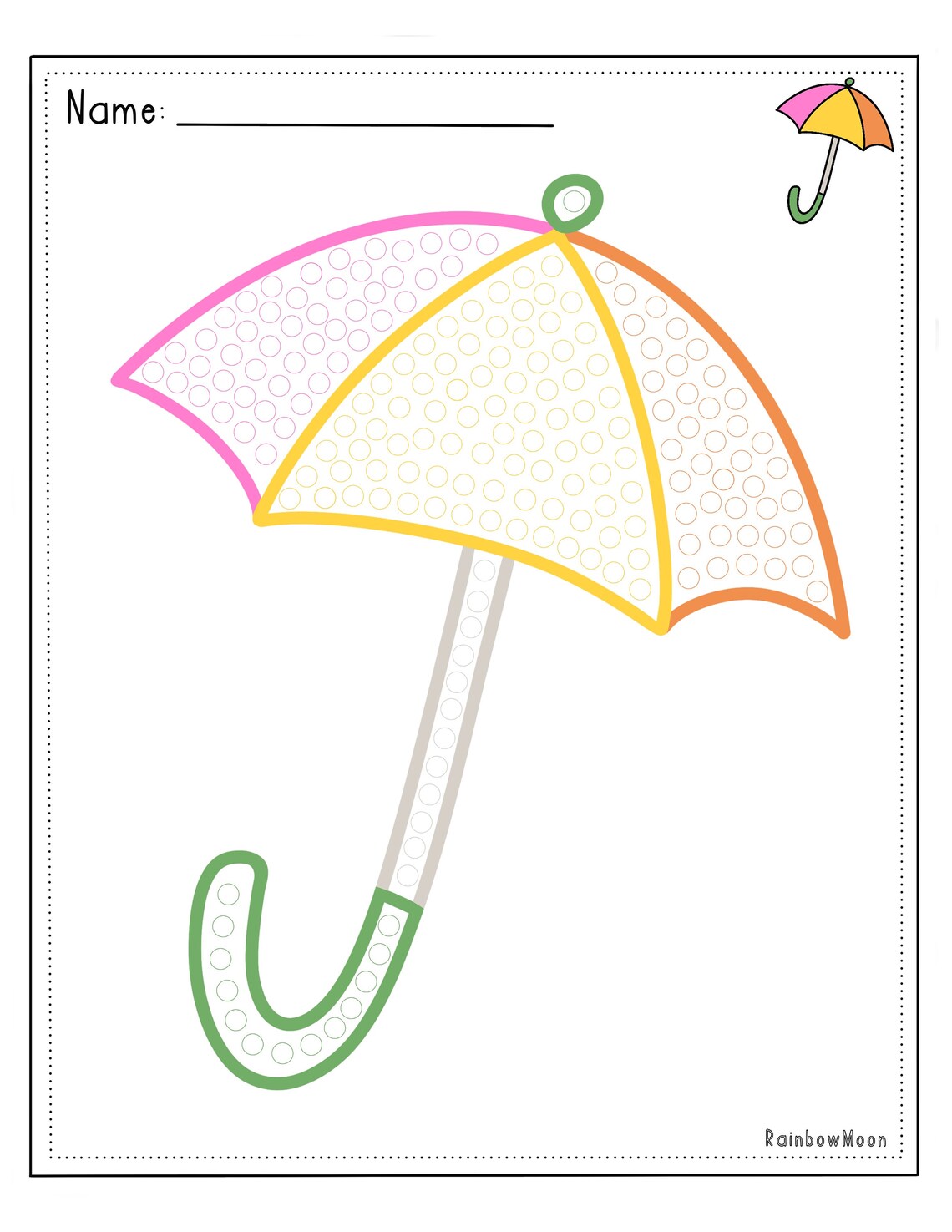 Spring Dot Art and Q-tip Art Worksheets- BW and Color! - Etsy