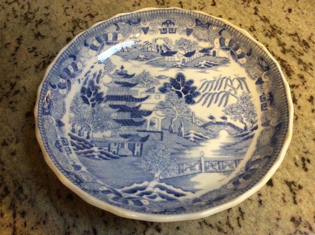 Antique Transfer Ware Miles Mason Pagoda Pattern Saucer Circa 1810 - Etsy