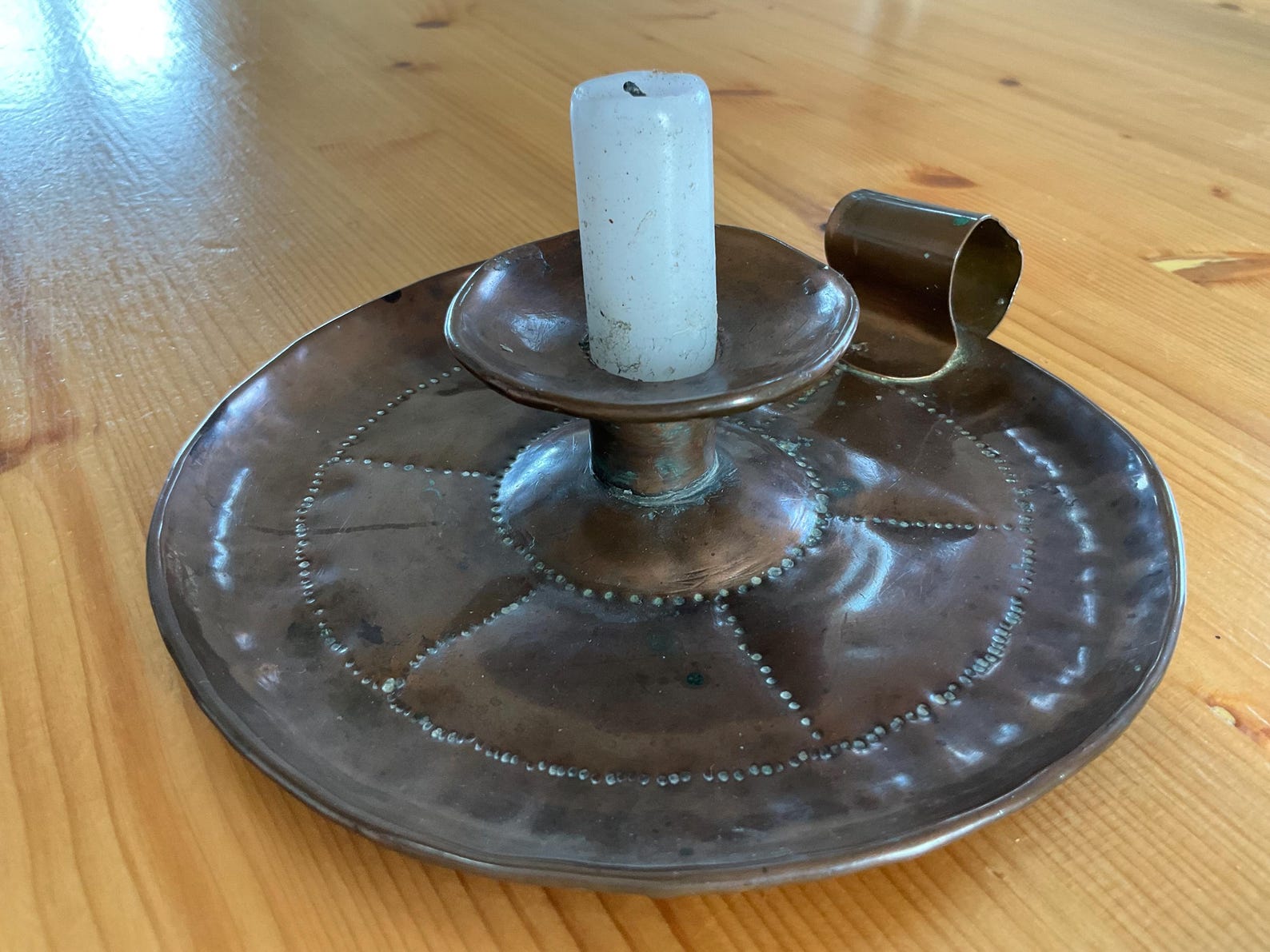Arts and Crafts Hand Crafted Cornish Copper Chamberstick - Etsy