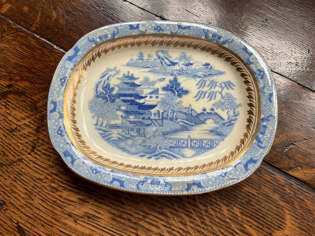 Miles Mason Georgian Two Temples Pattern Small Serving Dish - Etsy UK