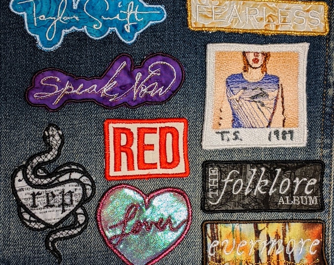 Full Set of 9 Taylor Swift Embroidered Album Patches - Etsy