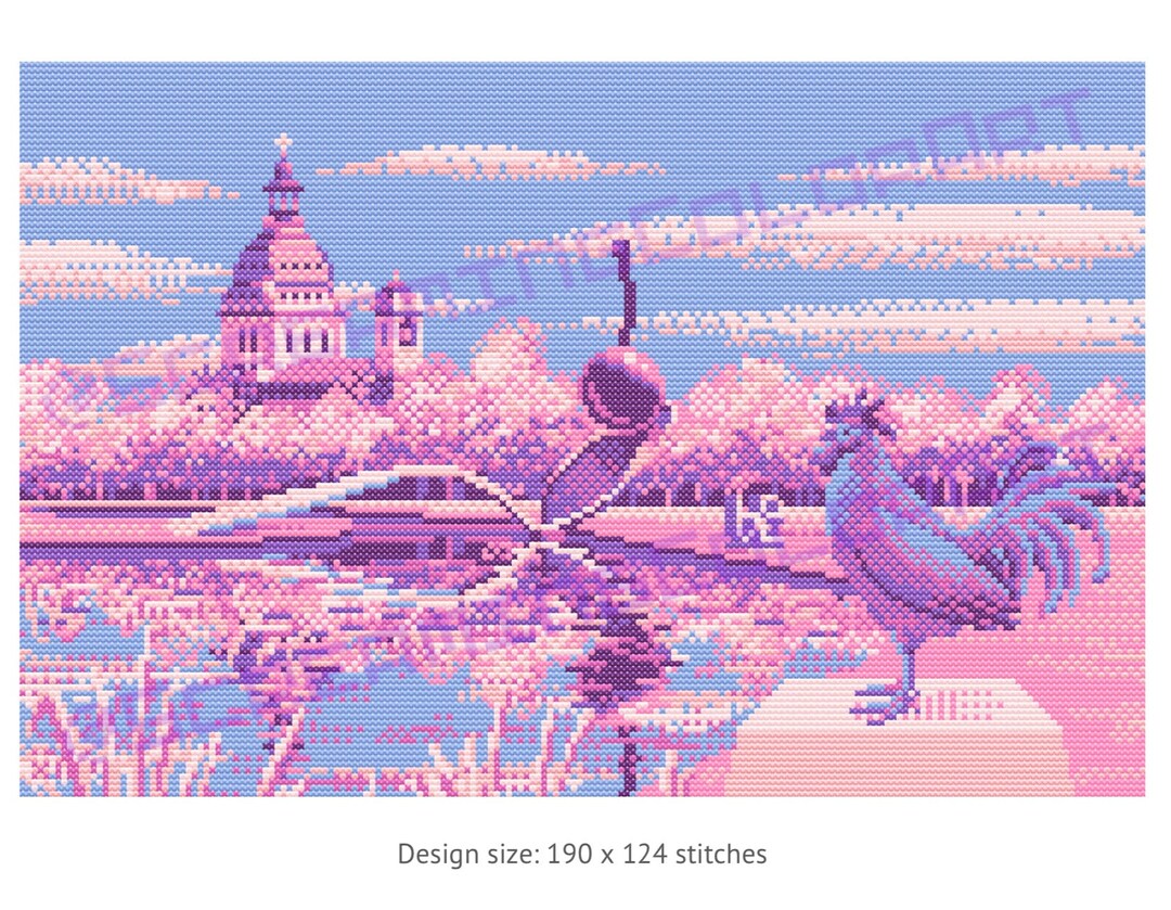 Minneapolis Sculpture Garden Cross Stitch Perler Bead Pattern - Etsy