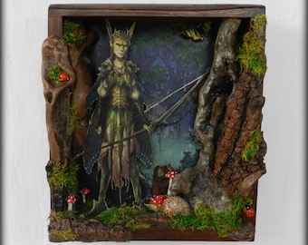 Forest shadow box | Etsy