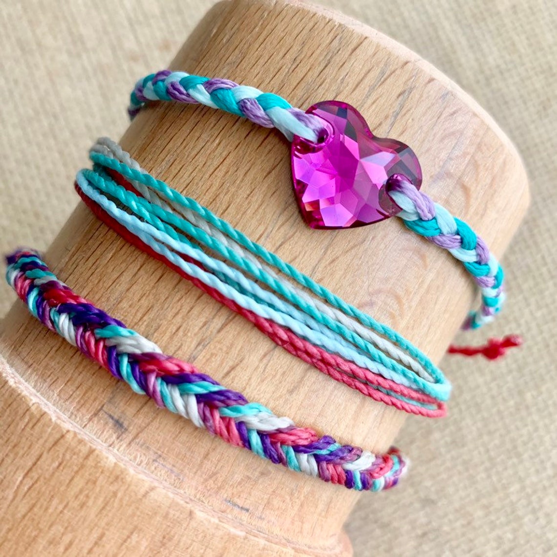 Wax String Bracelet-bracelet Set-waterproof | Etsy