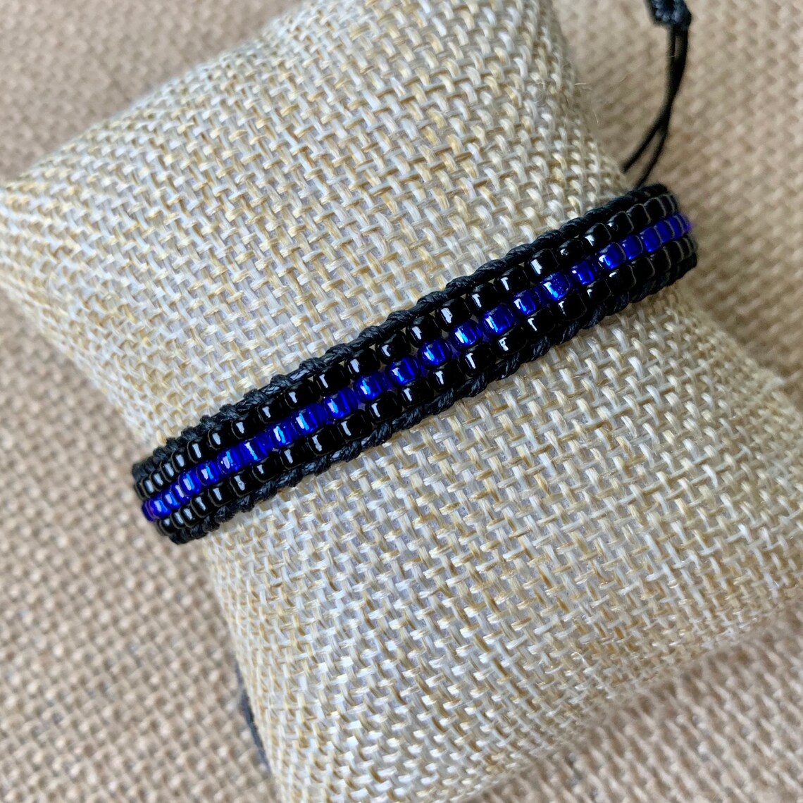 Back the Blue Bracelet-thin Blue Line Bracelet-police Support | Etsy