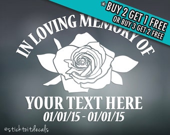 Rose car decal | Etsy