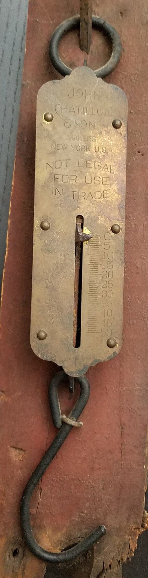 Vintage John Chatillon 50 LB Hanging Scale - Etsy