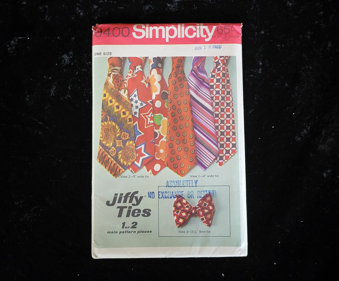 1971 Simplicity Tie Pattern Uncut - Etsy