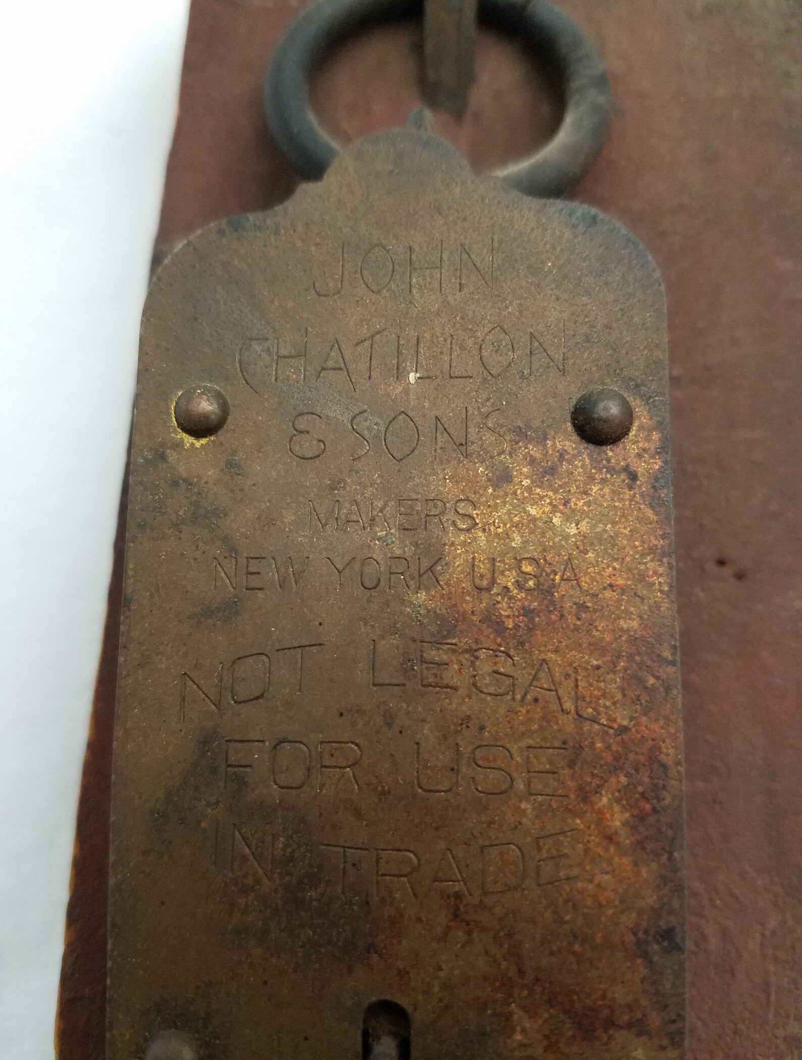 Vintage John Chatillon 50 LB Hanging Scale - Etsy