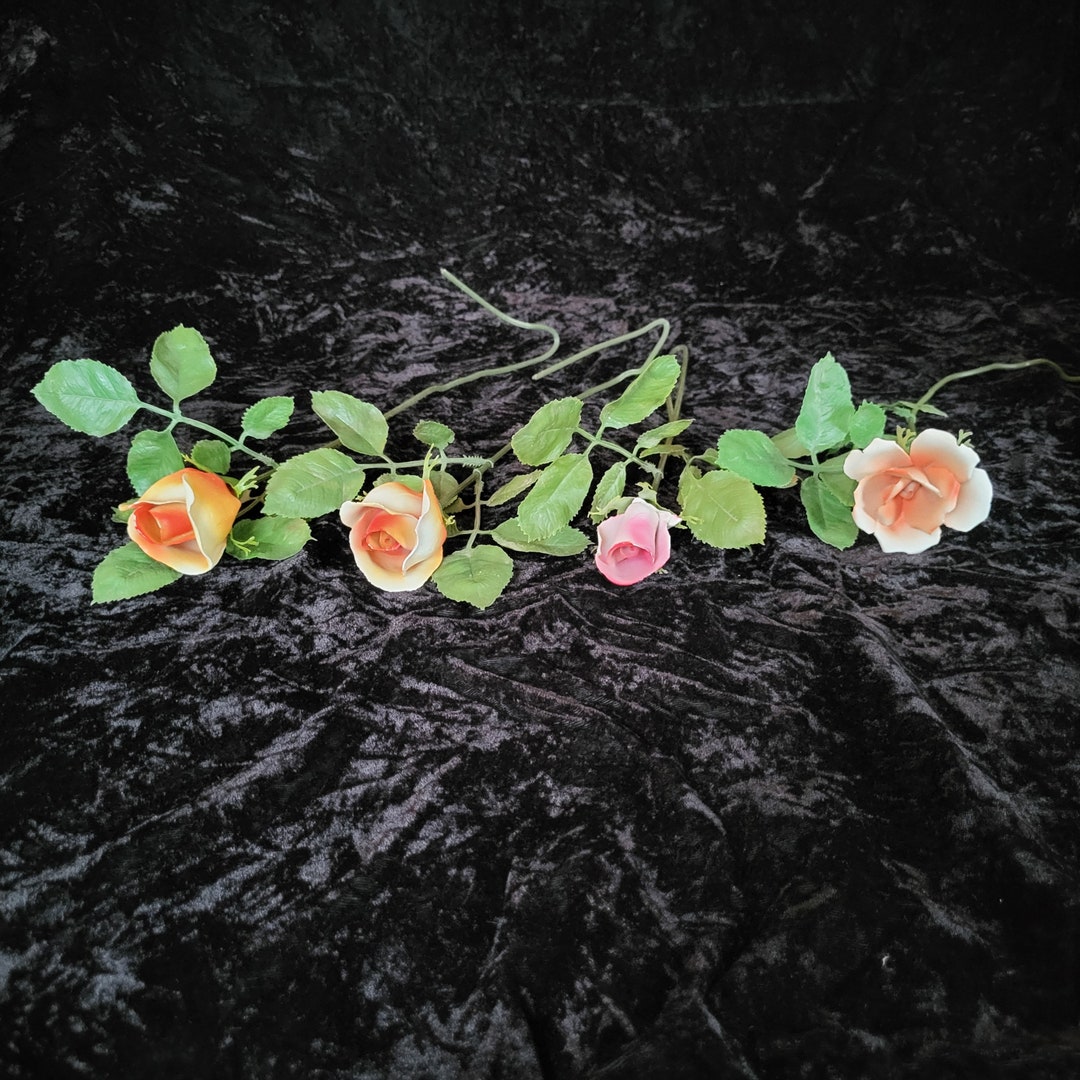 Set of 4 Vintage Capodimonte Long Stemmed Roses - Etsy