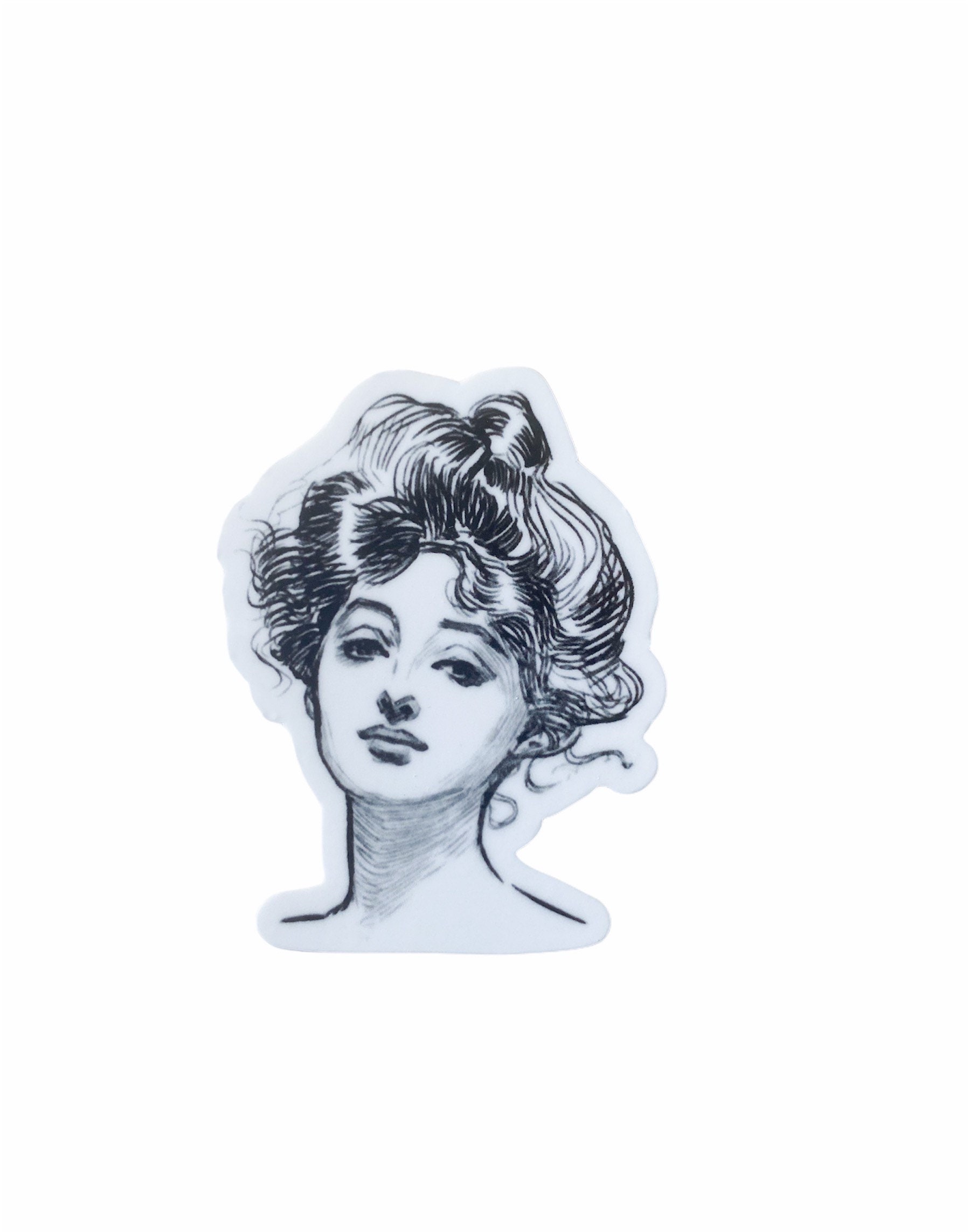 Gibson Girl Gibson Girl Sticker Vinyl Sticker Woman Sticker Female Sticker Women Sticker