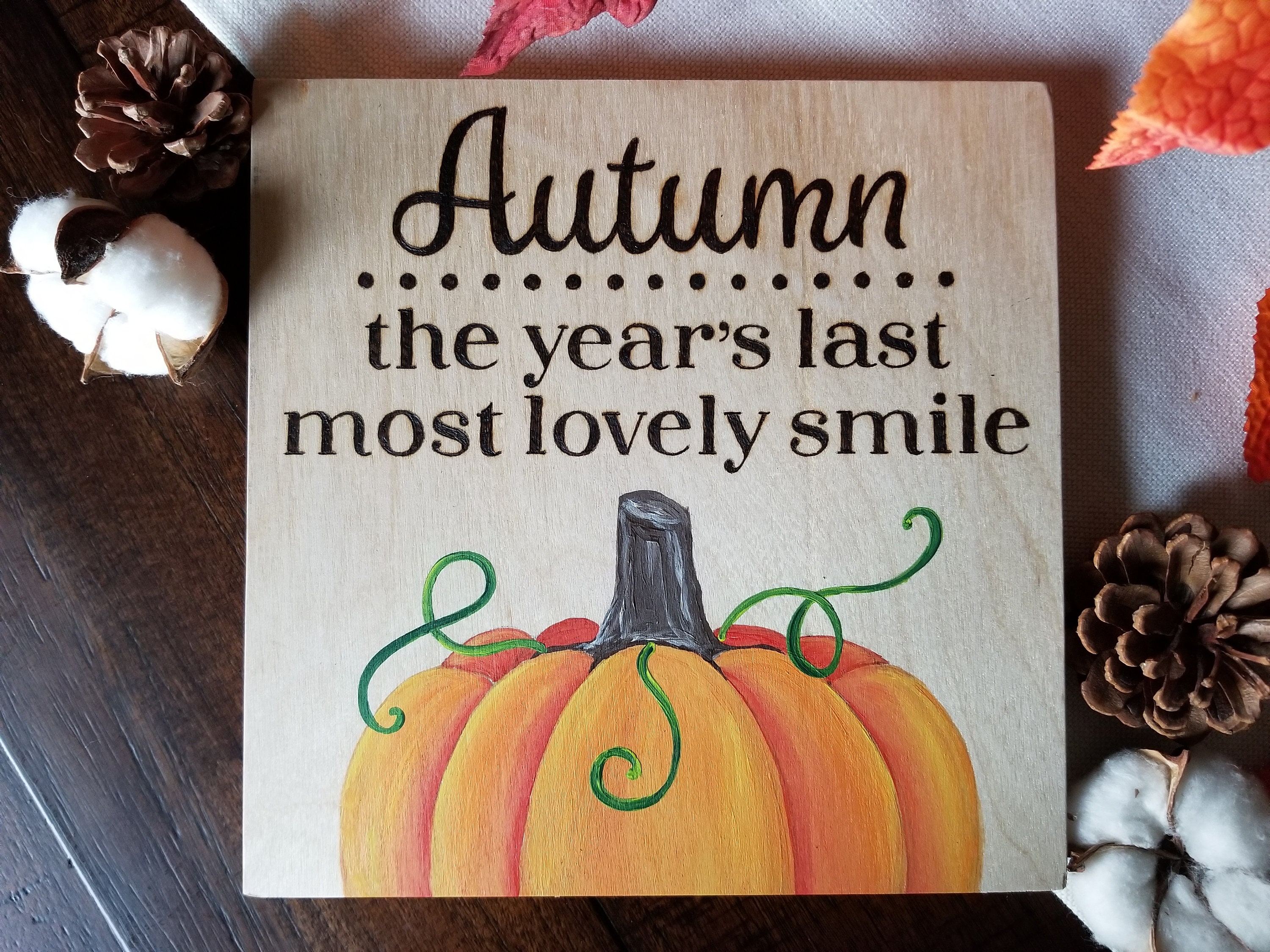 Wood Sign Fall Sign Painted Autumn Sign Pumpkin Sign - Etsy