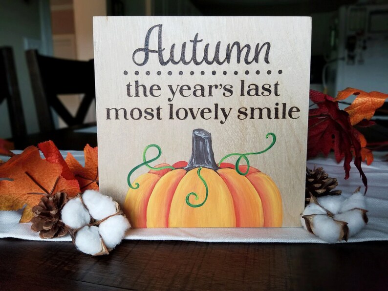 Wood Sign Fall Sign Painted Autumn Sign Pumpkin Sign - Etsy