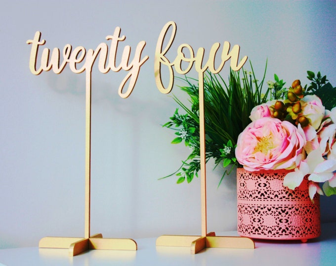 Round Table Numbers.gold Table Numbers With Base.wedding Table Numbers ...