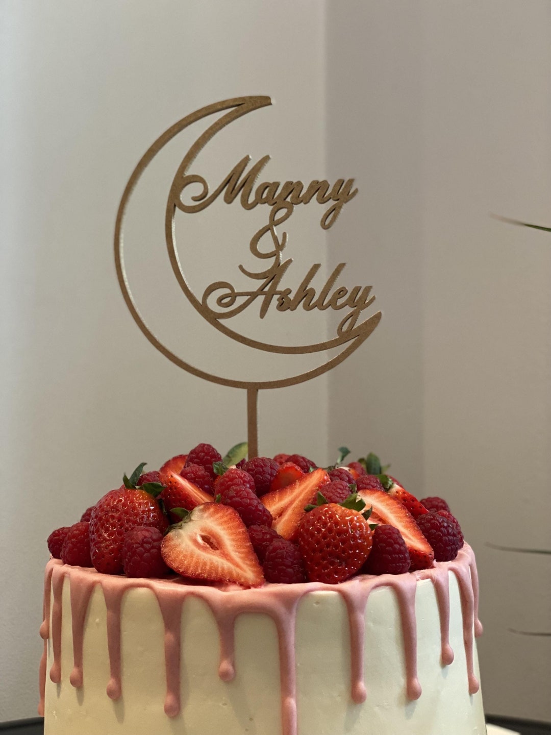 Moon Cake Topper , Custom Celestial Wedding Cake Topper, Moon Wedding ...