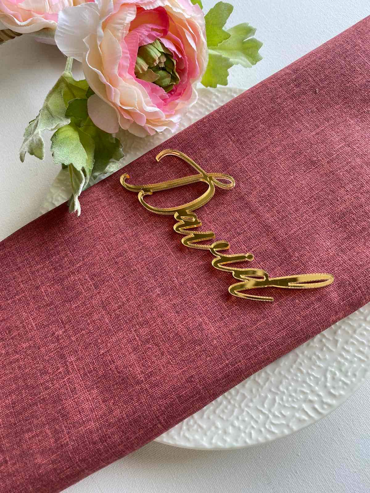 Wedding Place Cards Laser Cut Names Gold Silver Rose Gold | Etsy