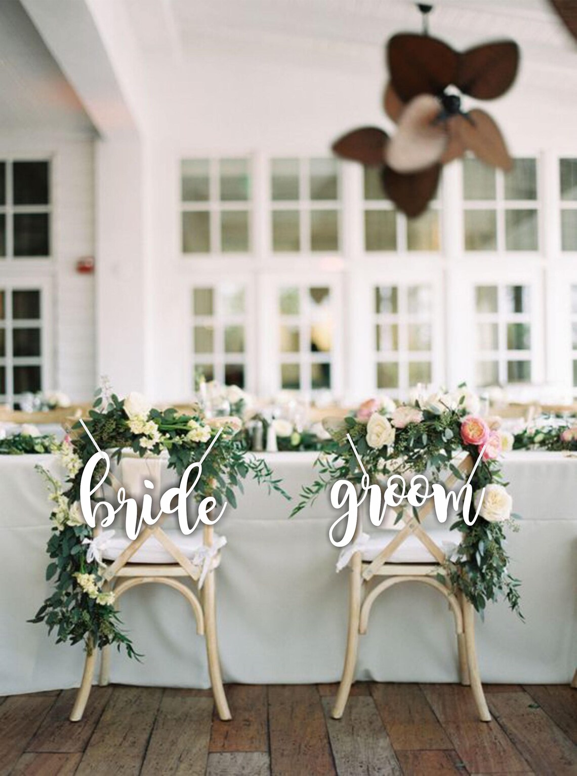 Bride and Groom Chair Signs Wedding Decor Chair Signs - Etsy