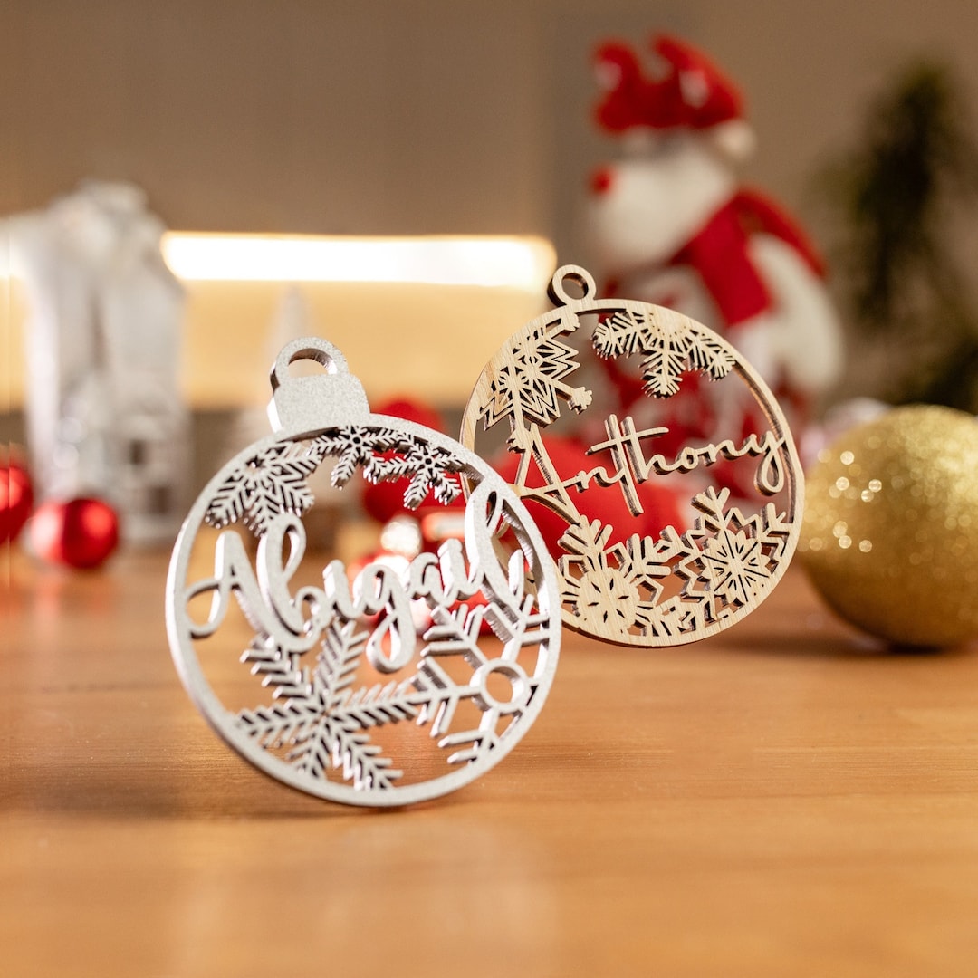 Custom CHRISTMAS Tree Baubles Christmas Decor Personalized Ornament ...