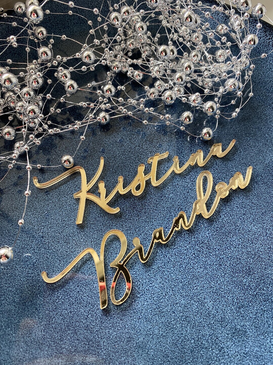 Acrylic Name Place Wedding Name Cards Gold Mirror Place Cards Luxury ...