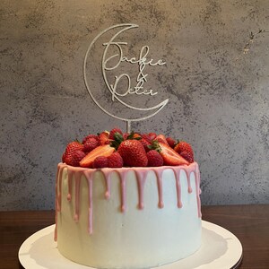 Custom Celestial Wedding Cake Topper, Moon Wedding Decor , Moon Cake ...