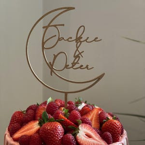 Custom Celestial Wedding Cake Topper, Moon Wedding Decor , Moon Cake ...