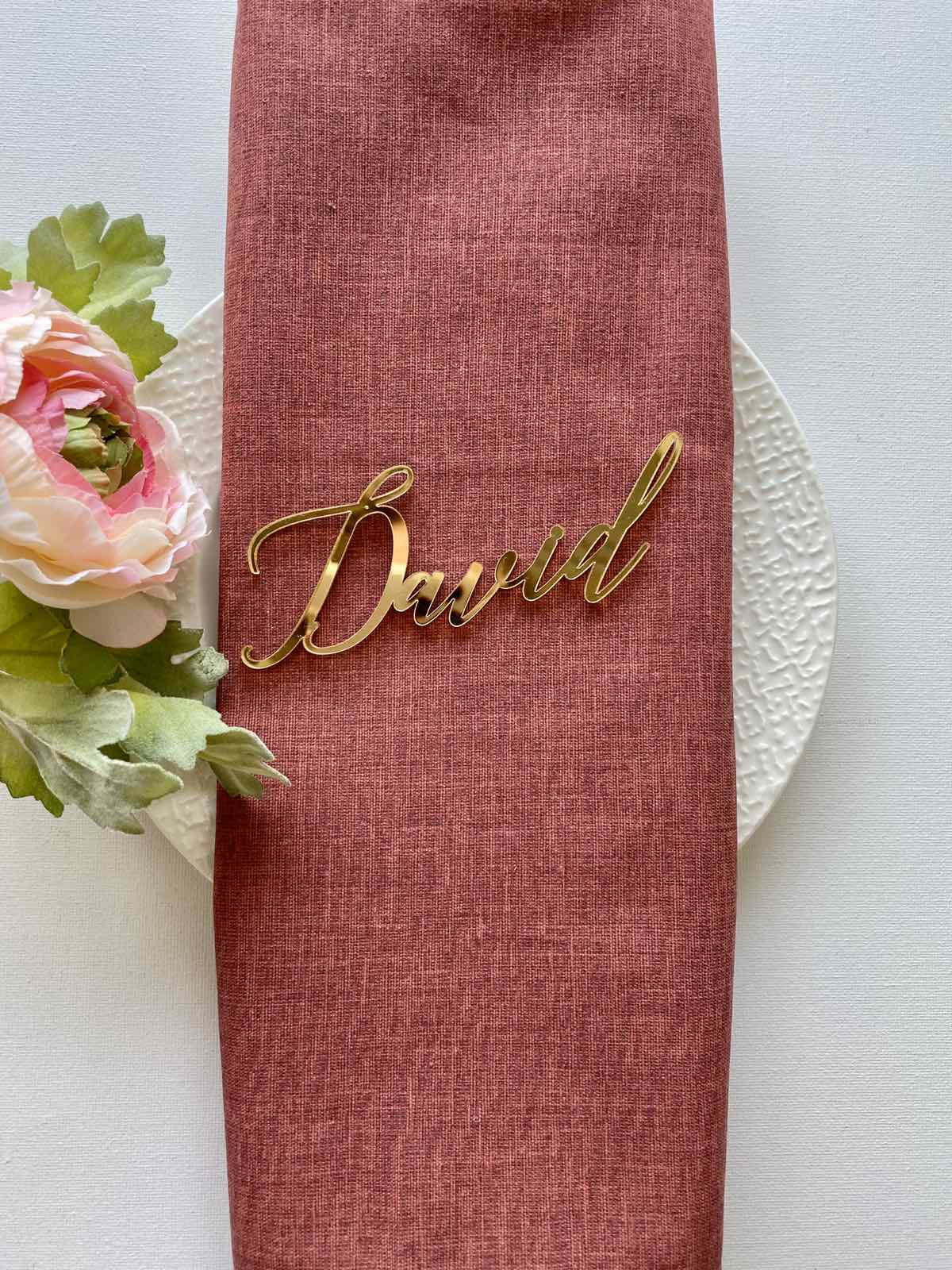 Wedding Place Cards Laser Cut Names Gold Silver Rose Gold | Etsy