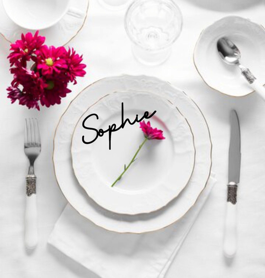 Personalized Wooden Place Cards Name Plates for Wedding Place Setting ...