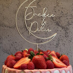 Custom Celestial Wedding Cake Topper, Moon Wedding Decor , Moon Cake ...