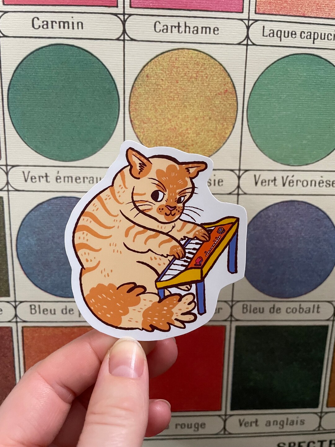 Keyboard Cat Vinyl Sticker - Etsy