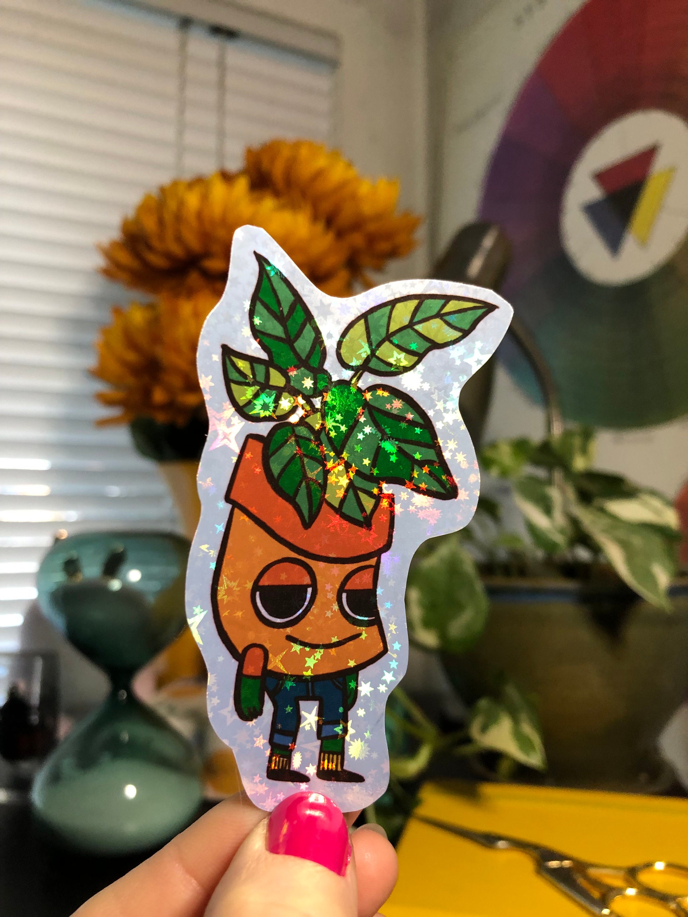 5 Potted Plant Pal Stickers (pack) - Etsy