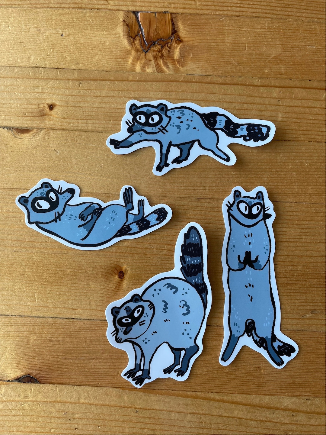 A Bunch of Raccoon Vinyl Stickers - Etsy