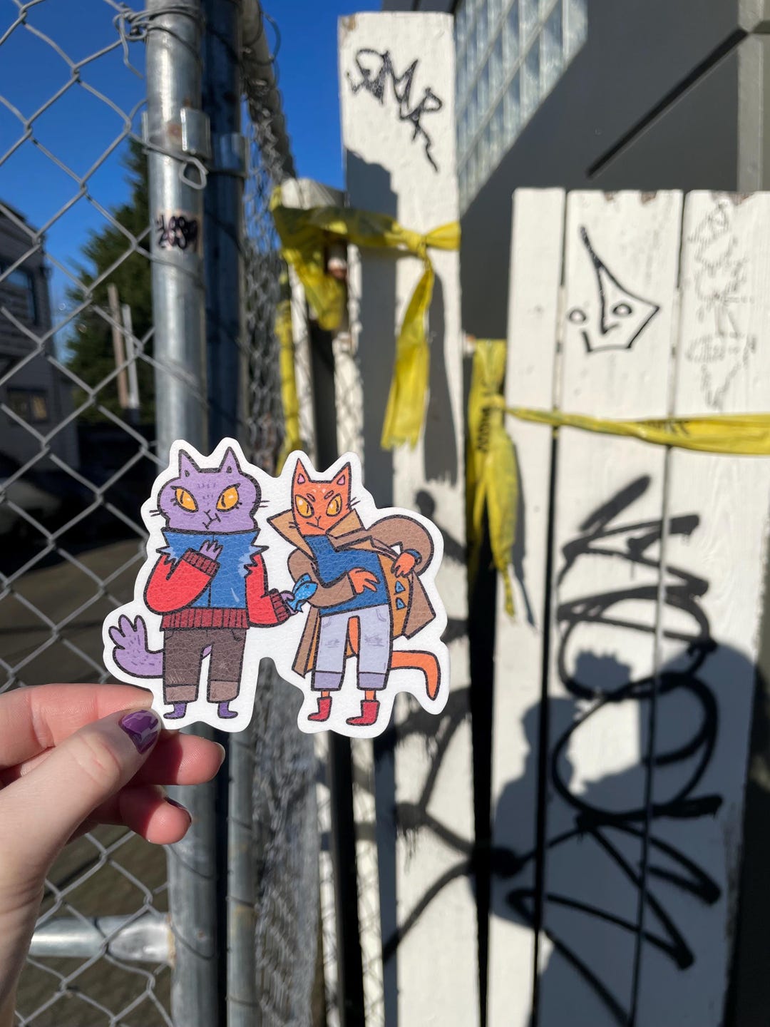 Sneaky Cat Vendor, Waterproof Vinyl Sticker - Etsy