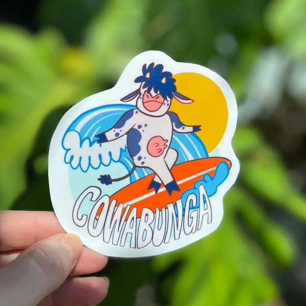Cowabunga It is Sticker - Etsy