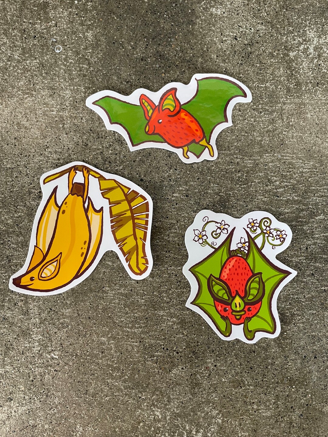 Fruit Bat Vinyl Stickers (PACK!) - Etsy