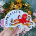 Octopus Barista Sticker - Etsy