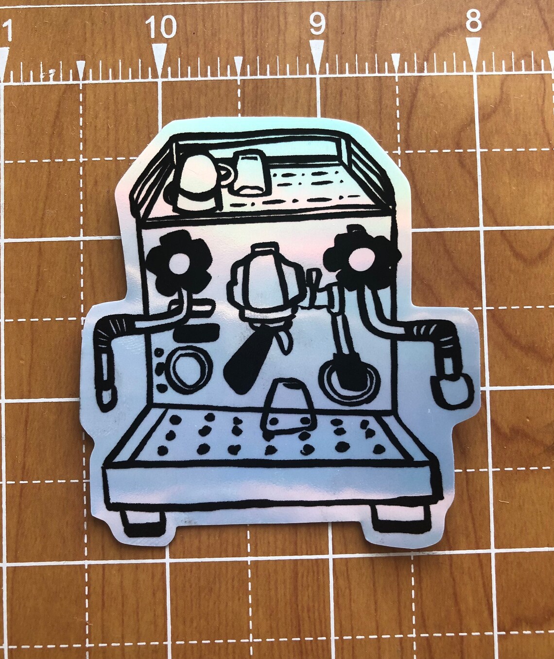 Holographic E61 Espresso Machine Stickers | Etsy