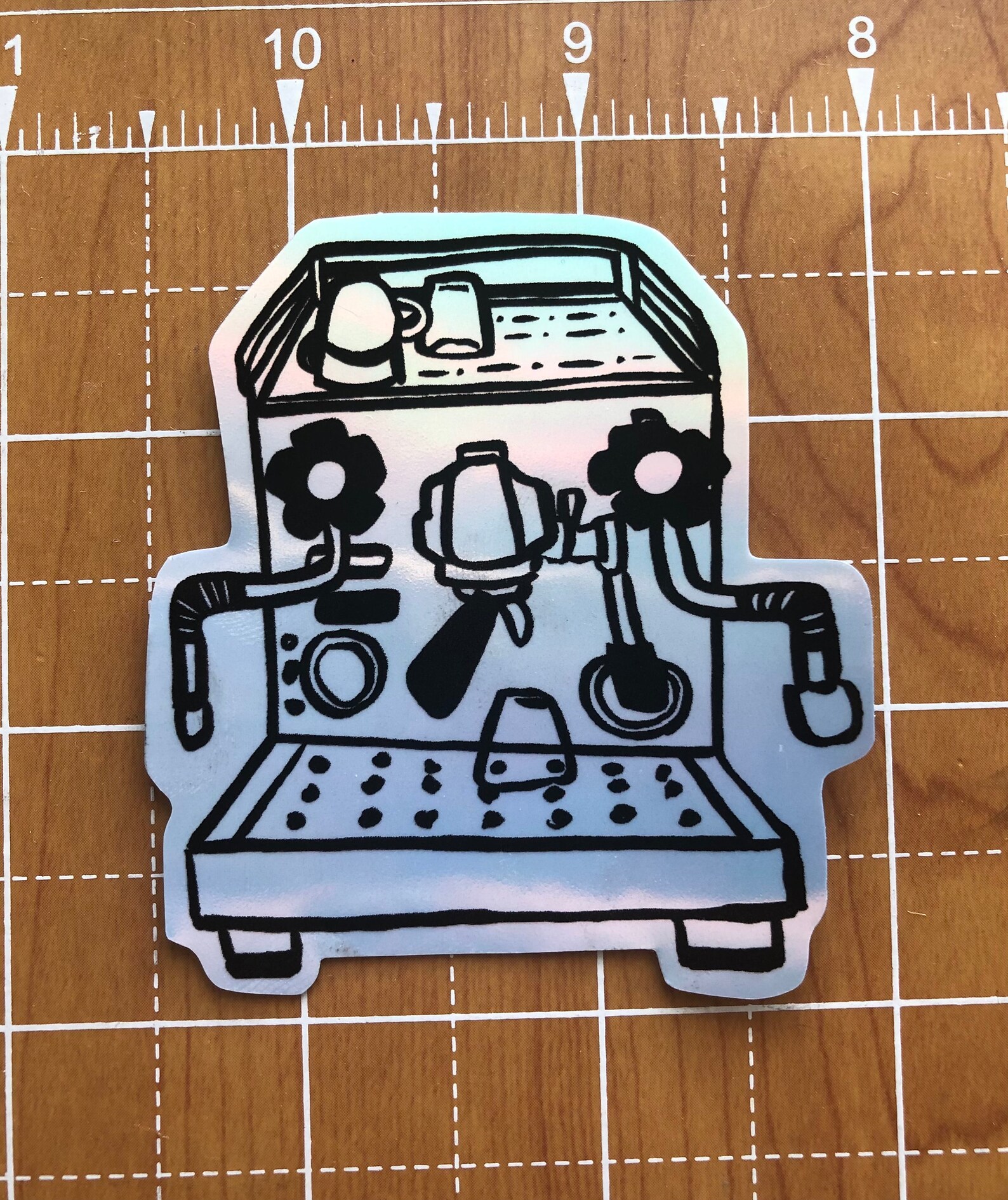 Holographic E61 Espresso Machine Stickers | Etsy