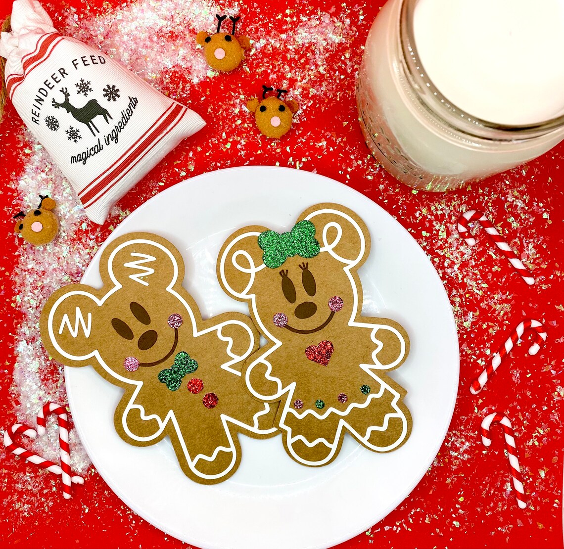 Gingerbread Mickey and Minnie Banner - Etsy