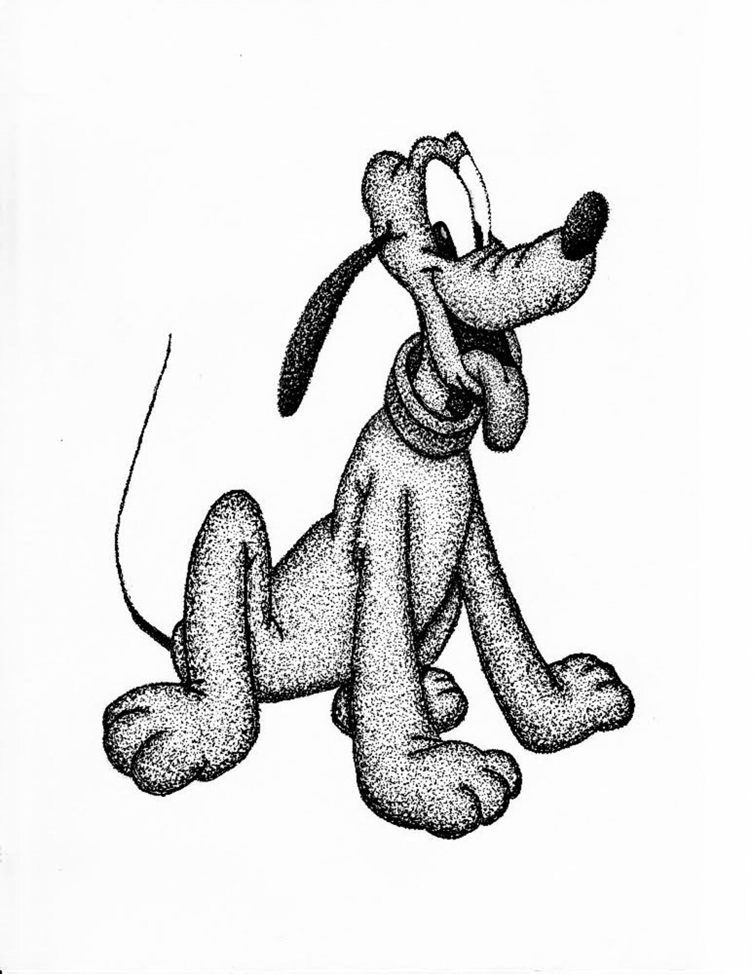 Pluto Pointillism Print - Etsy