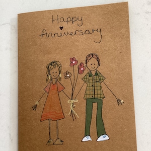 Handmade Anniversary Card: Custom Made-to-order - Etsy