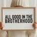 All Good in the Brotherhood Printable, Boys Room Wall Art, Brother ...