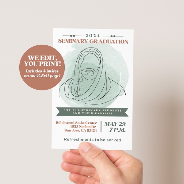Seminary Invitation - Etsy