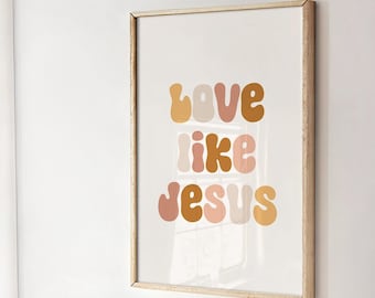 Christian Wall Art Printable Love Like Jesus Printable - Etsy
