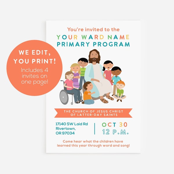 Lds Primary Program - Etsy