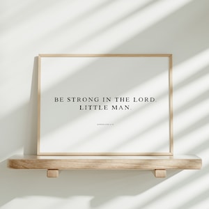 Boys Nursery Wall Art, Ephesians 6:10, Boys Room Printable, Bible Verse ...