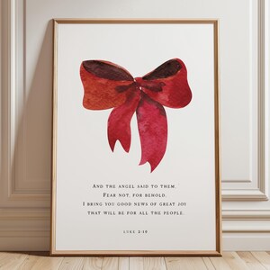 Luke 2 10 Print, Christmas Wall Art, Christian Scripture Print ...