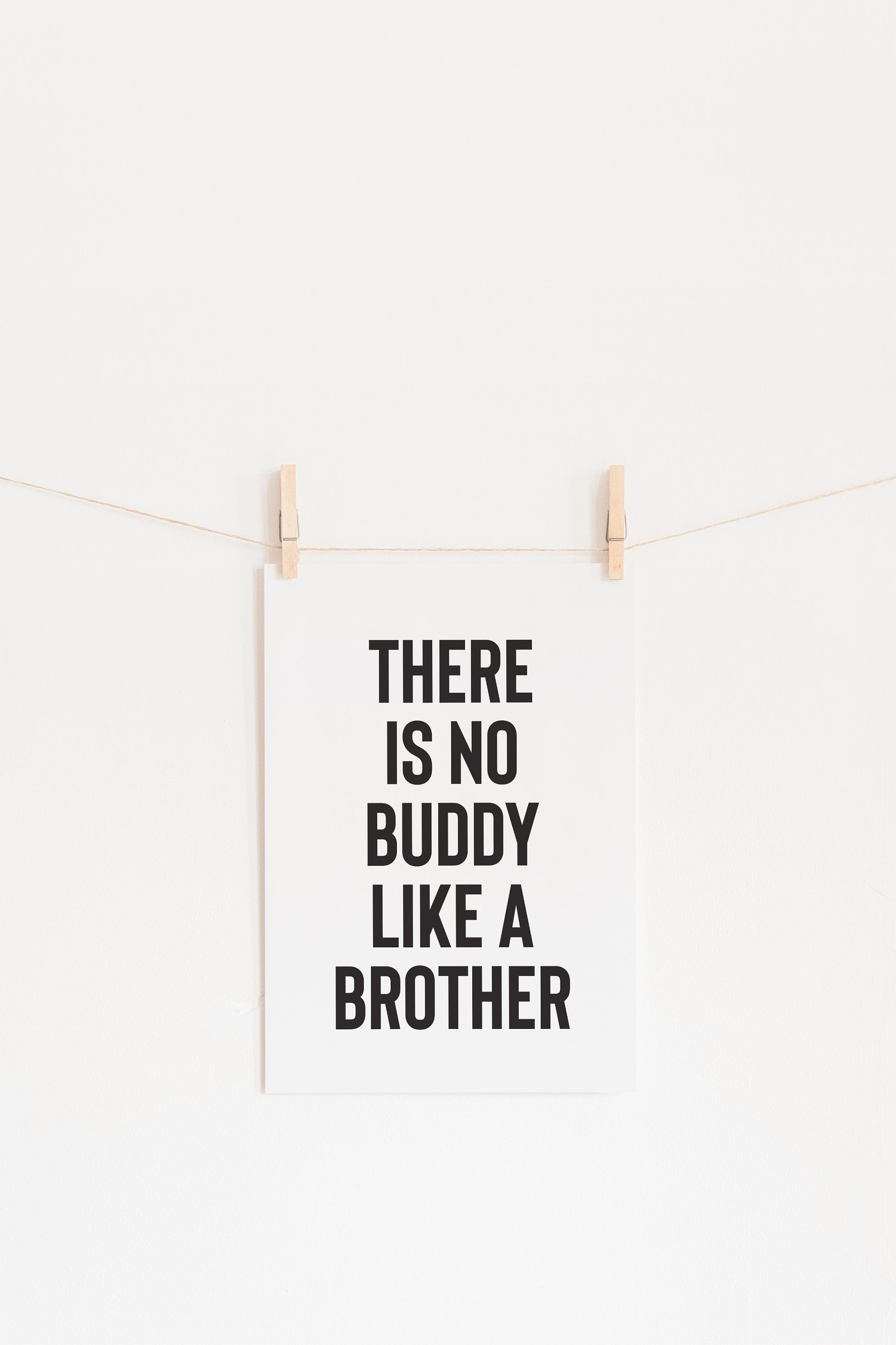 There is No Buddy Like a Brother, Brother Wall Art, Minimalist Boys ...