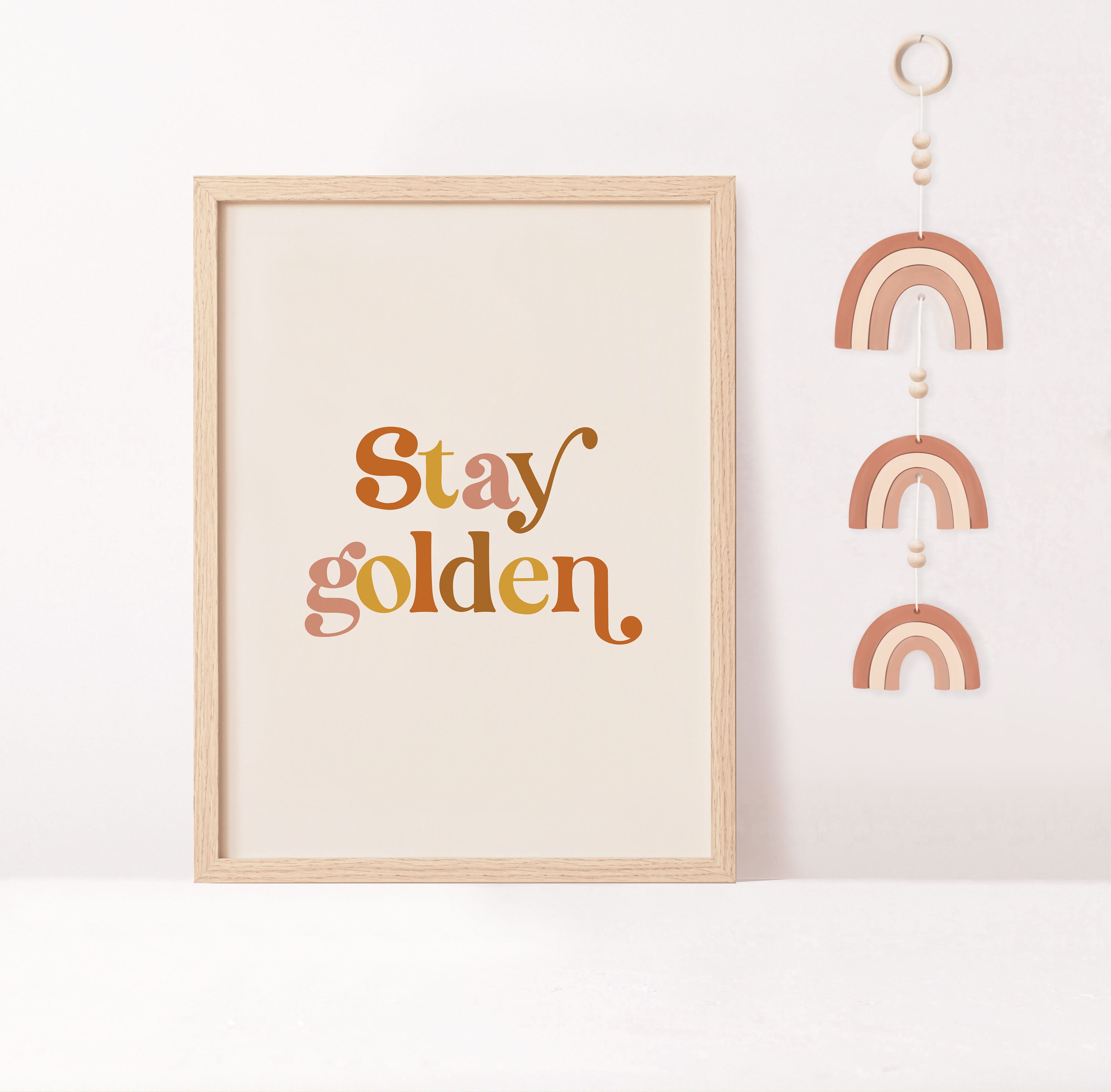 Stay Golden Print Boho Nursery Print Girls Nursery Wall Art - Etsy