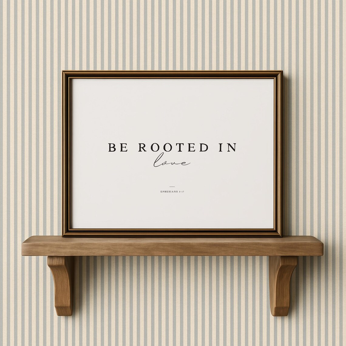 Be Rooted in Love Print, Bible Verse Wall Art, Scripture Printable ...