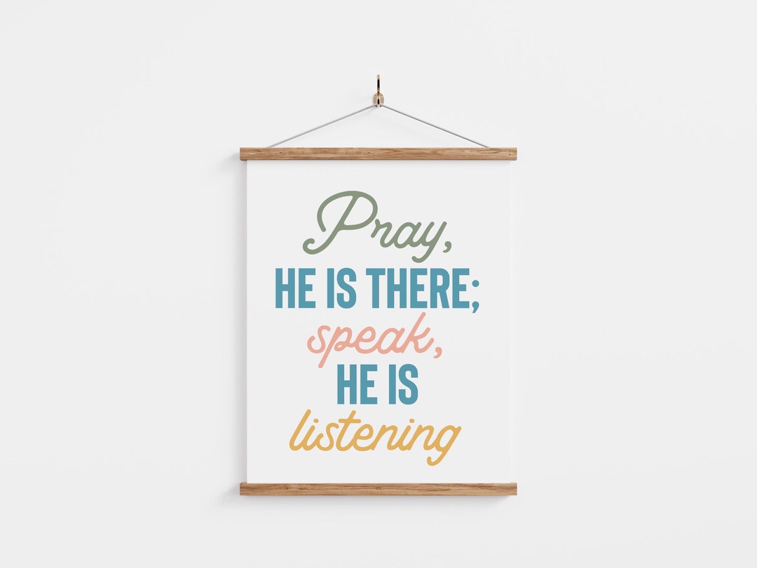 LDS Hymn Wall Art, Pray He is There, Latter Day Saint Wall Art, LDS ...